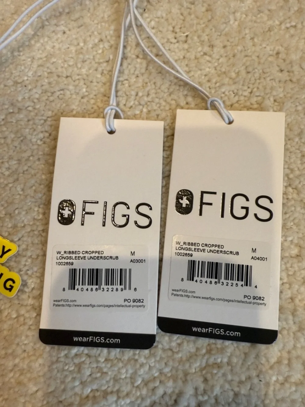Figs | Pants & Jumpsuits | Figs White Hang Tags With Yellow Branded ...